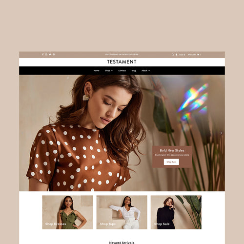 Testament Shopify theme – We Are Underground